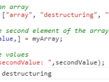 Array Destructuring In Javascript